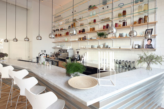 the bar at the aamans-copenhagen danish restaurant in new york city